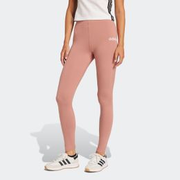 Trainingstights adidas Sportswear "W LIN SJ LEG", Damen, Gr. L, N-Gr, rosa (warm clay, weiß), Obermaterial: 90% Baumwolle, 10% Elasthan, Hosen, Sportleggings