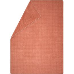 David Fussenegger Wohndecke "Savona - Faux Uni" in Orange - 37% | Größe 200x150 cm | Decken