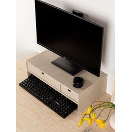 BIGsoBox Monitor-Stand "Ted" in Beige - (B)48,5 x (H)15 x (T)26 cm - 31% | Buero-schulbedarf