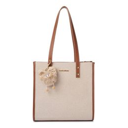 Lucky Bees Schultertasche in Beige - (B)30 x (H)30 x (T)15 cm - 70% | Damen-taschen