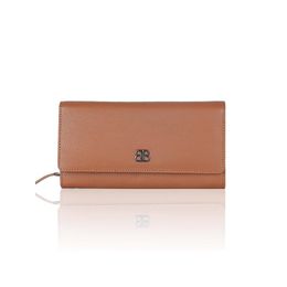 Bellicci Leder-Geldbörse "Calvina" in Hellbraun - (B)19 x (H)10 x (T)3 cm - 35% | Portemonnaies-etuis