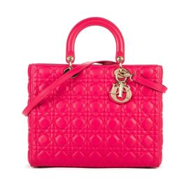 Christian Dior Crossbody Bags - Lady Dior Large - Gr. unisize - in Rosa - f&uuml;r Damen