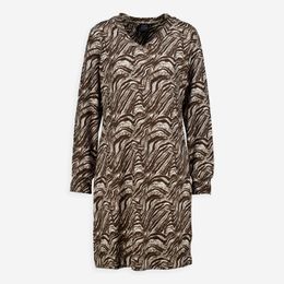 PASTUNETTE Wei&szlig;-braunes Nachthemd aus Flanell mit Muster