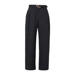 s.Oliver BLACK LABEL Bundfaltenhose Damen Größe 48 schwarz / weiß