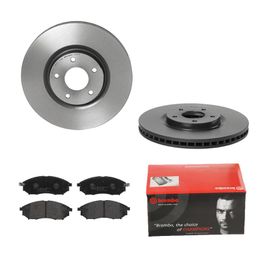 Brembo Bremsensatz-Vorderachse COATED DISC LINE / STANDARD IJDTIDGLP8 Bremsensatz, Scheibenbremse vorne rechts links innenbel&uuml;ftet 320mm f&uuml;r RENAULT I