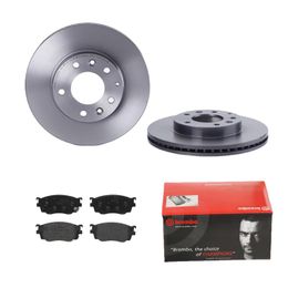 Brembo Bremsensatz-Vorderachse COATED DISC LINE / STANDARD Bremsensatz, Scheibenbremse vorne rechts links innenbel&uuml;ftet 274mm f&uuml;r MITSUBISHI MAZDA FAW