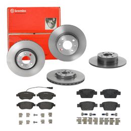 Brembo Bremsensatz-Vorn und hinten Bremsensatz, Scheibenbremse vorne rechts links innenbel&uuml;ftet 284mm f&uuml;r ALFA ROMEO GENERAL MOTORS PEUGEOT FIAT CITRO