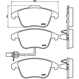 Brembo Bremsensatz-Vorn und hinten SG00000EGQ Bremsensatz, Scheibenbremse vorne rechts links innenbel&uuml;ftet 300mm f&uuml;r SKODA VW SEAT (FAW) AUDI L8K06981