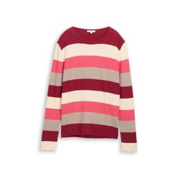 Tom Tailor Pullover Damen Größe XXXL elfenbein / taupe / bordeaux / hellrot