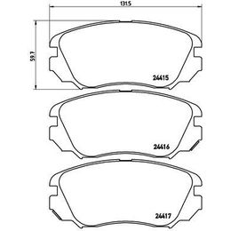 Brembo Bremsensatz-Vorderachse COATED DISC LINE / STANDARD Bremsensatz, Scheibenbremse vorne rechts links innenbel&uuml;ftet 296mm f&uuml;r BUICK VAUXHALL SAAB