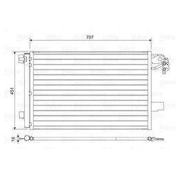 Valeo Kondensator, Klimaanlage für VW 7E0820411D 7E0820411C 7E0820411B 814461