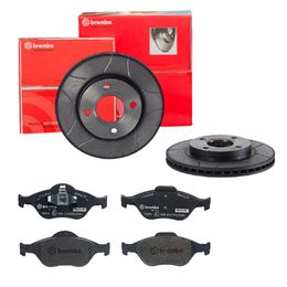 Brembo Bremsensatz-Vorderachse MAX LINE Bremsensatz, Scheibenbremse vorne rechts links innenbel&uuml;ftet 258mm f&uuml;r MAZDA FORD DD323325X DD633325X 1464916
