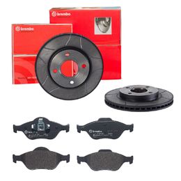 Brembo Bremsensatz-Vorderachse MAX LINE / STANDARD Bremsensatz, Scheibenbremse vorne rechts links innenbel&uuml;ftet 258mm f&uuml;r MAZDA FORD DD323325X DD63332