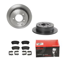 Brembo Bremsensatz-Hinterachse COATED DISC LINE / STANDARD Bremsensatz, Scheibenbremse hinten rechts links voll 262mm f&uuml;r HYUNDAI KIA (DYK) (BEIJING)