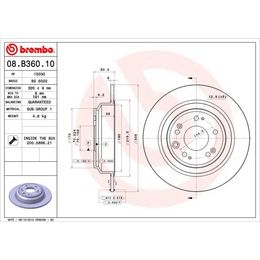 Brembo Bremsensatz-Vorn und hinten SG00000EFJ Bremsensatz, Scheibenbremse vorne rechts links innenbel&uuml;ftet 305mm f&uuml;r PROTON HONDA 45251TL0G50 43022TL1