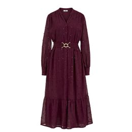 WE Fashion Kleid Damen Größe 38 aubergine Winterkleid