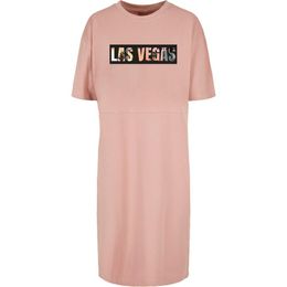 Merchcode Kleid 'Las Vegas' Damen Größe 40 mischfarben / altrosa Winterkleid