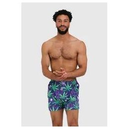 Lousy Livin Underwear Boxershorts LOUSY LIVIN "Weedy & Broccoli", Herren, Gr. M, lila, 100% Baumwolle, Unterhosen, mit buntem Design