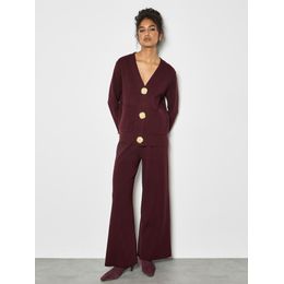 Apricot Statet Hammered Buttons Lightweight Cardigan ' ' Damen Gr&ouml;&szlig;e XXL bordeaux