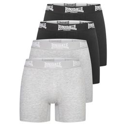 Lonsdale Boxershorts Herren Größe M graumeliert / schwarz / weiß