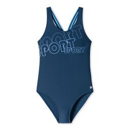 Schiesser Badeanzug 'Aqua' Mädchen Größe 158 navy