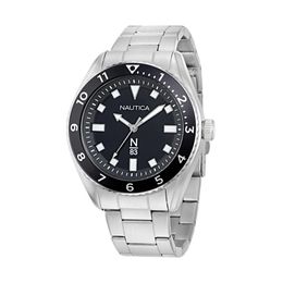 Nautica Uhr 'Finn World' Herren Größe One Size schwarz / silber
