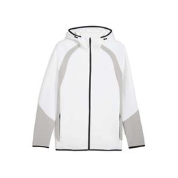 Puma Athletic Zip-Up Hoodie 'Evostripe' male White size M