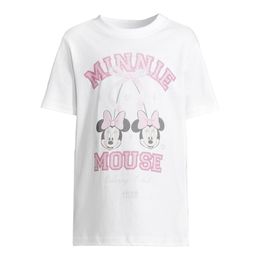 Mister Tee T-Shirt 'Minnie Mouse Cherry' Mädchen Größe 122/128 grün / rosa / schwarz / weiß