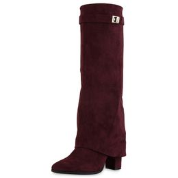 VAN HILL Stiefel 'Cassia' Damen Größe 37 gold / bordeaux Winterschuhe