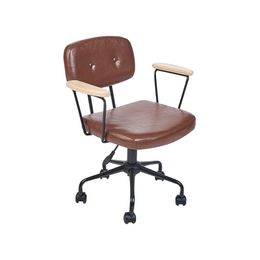 Beliani Bürostuhl ALGERITA in Braun - (W) 62 x (H) 77 x (L) 62 cm | Gr.: onesize