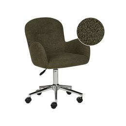 Beliani Bürostuhl PRIDDY in Grün/Silber - (W) 60 x (H) 79 x (L) 60 cm | Gr.: onesize