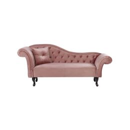 Beliani Chaiselongue LATTES in Rosa - (W) 188 x (H) 87 x (L) 59 cm | Gr.: onesize