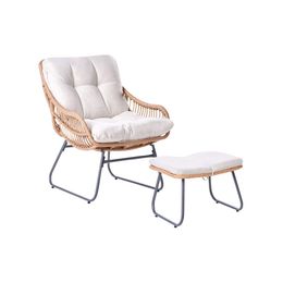 Beliani 2-tlg Sessel MESTRE in /Schwarz/Beige | Gr.: onesize