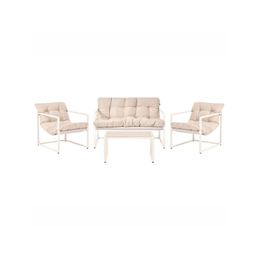 Beliani 4-tlg Lounge Set GARDA in Beige | Gr.: onesize