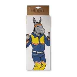 Greenbomb Geschirrtuch Animal Donkey Ski in Weiß | Gr.: onesize