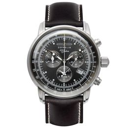 Graf Zeppelin Chronograph Herrenuhr Anthrazit / Schwarz / Silber | Gr.: onesize