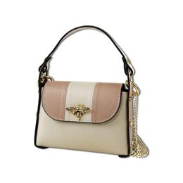 Leder Umhängetasche Toscanto Tasche beige, rosa ca. 19cm | Gr.: onesize