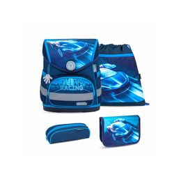 Belmil Compact Racing Blue Neon Schulranzen-Set 4-teilig | Gr.: onesize