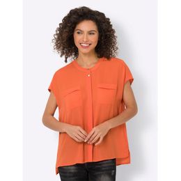 Heine Kurzarm-Bluse in orange | Gr.: 38