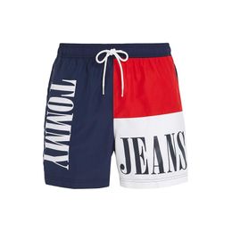 Tommy Jeans Badeshorts Herren Größe S navy / rot / weiß