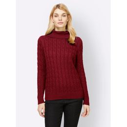 Heine Rollkragen-Pullover in dunkelrot | Gr.: 44