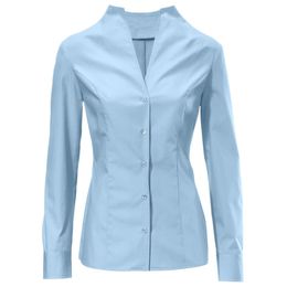 Heine Stehkragen-Bluse in bleu | Gr.: 48