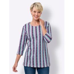 WITT WEIDEN 3/4-Arm-Shirt in lavendel-aqua-bedruckt | Gr.: 46