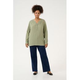 Kaffe curve Langarm-Bluse KCmille Loose fit in Oil Green | Gr.: 52