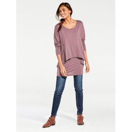 Heine Rundhals-Shirt in mauve | Gr.: 50