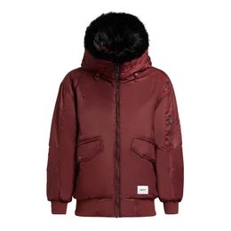 Khujo Jacke 'Cela' Damen Größe S burgunder / schwarz / weiß Winterjacke