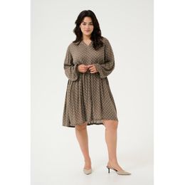 Kaffe curve Kleid KCbetty Regular fit in Major Brown/Chalk Dot | Gr.: 52