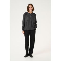 Kaffe Langarm-Bluse KAkarli Regular fit in Black Oyster | Gr.: 34