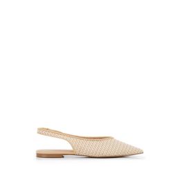 Wittchen Geflochtene Ballerinas Mit Offener Ferse in Beige | Gr.: 40