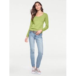 Heine Rundhals-Pullover in kiwi | Gr.: 34